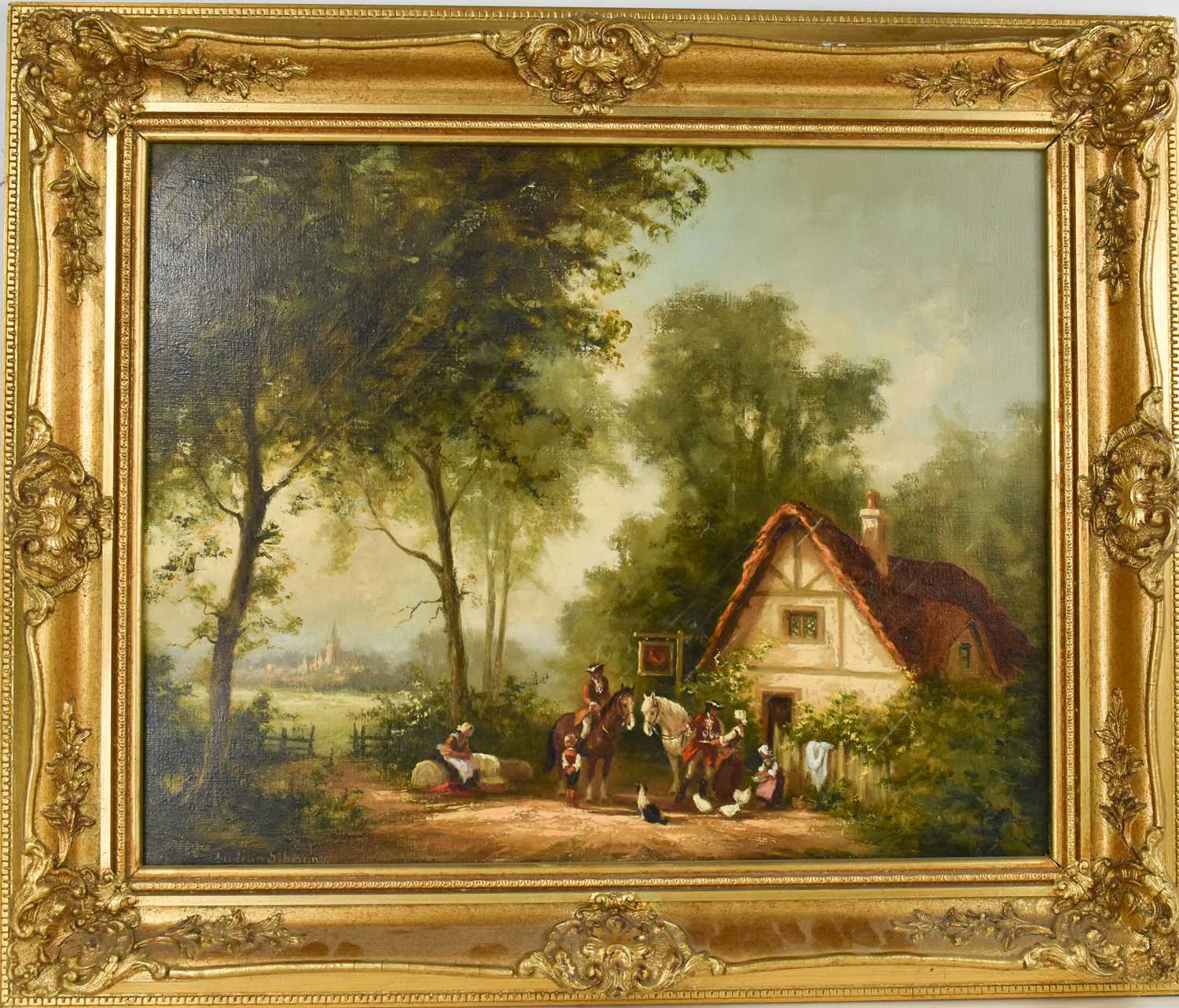 Lot 102 - G Sibbons (20th century): oil on canvas,