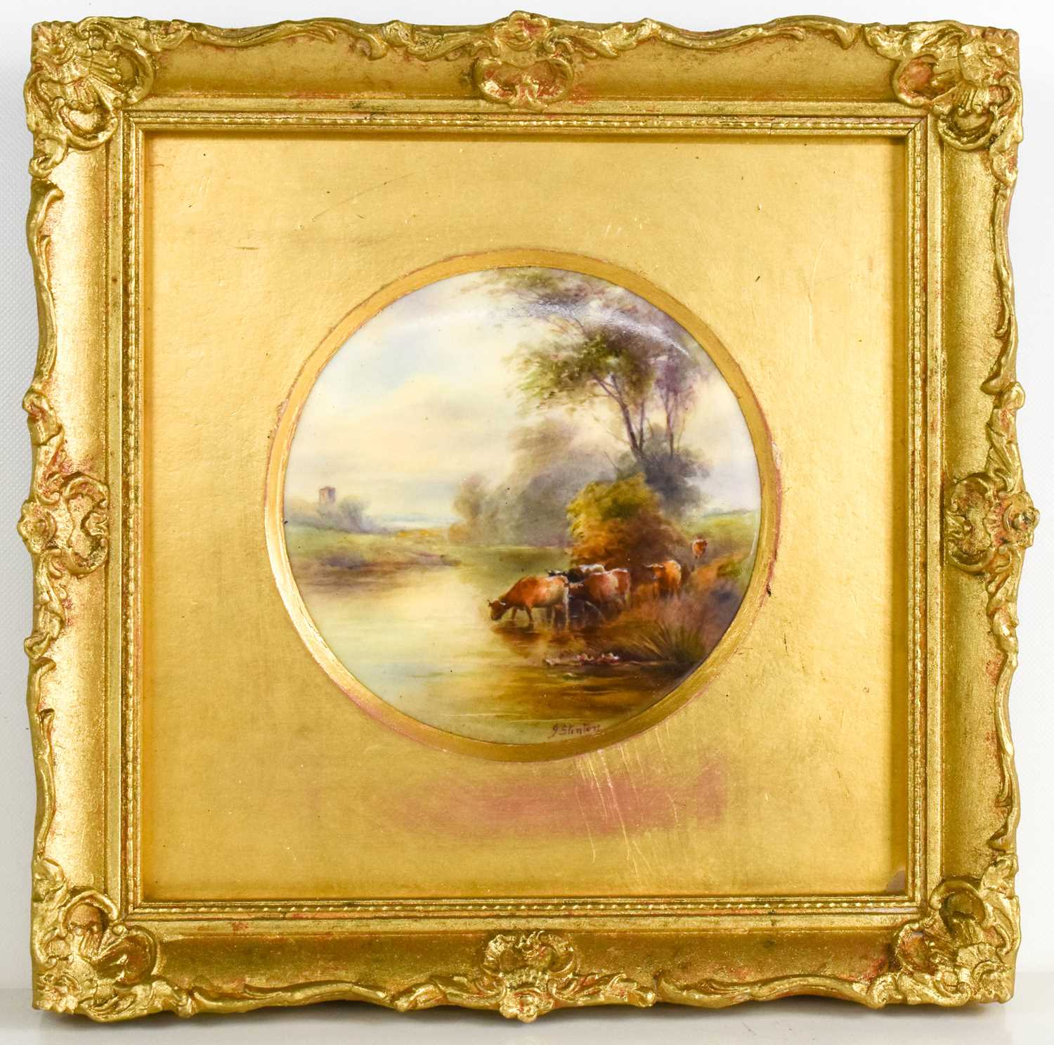 Lot 495 - A Royal Worcester plaque by John Stinton,